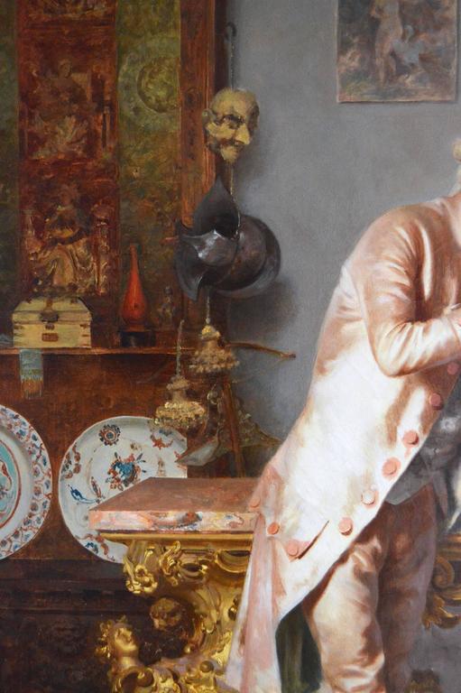 Francesco Beda - 19th Century genre oil painting of a lady and ...