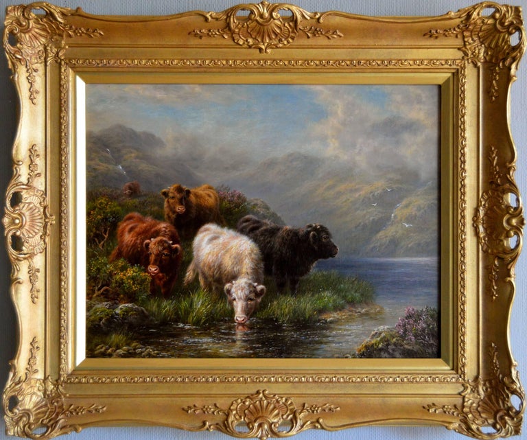 Caroline Ellen Watson - Highland Cattle Watering at 1stDibs
