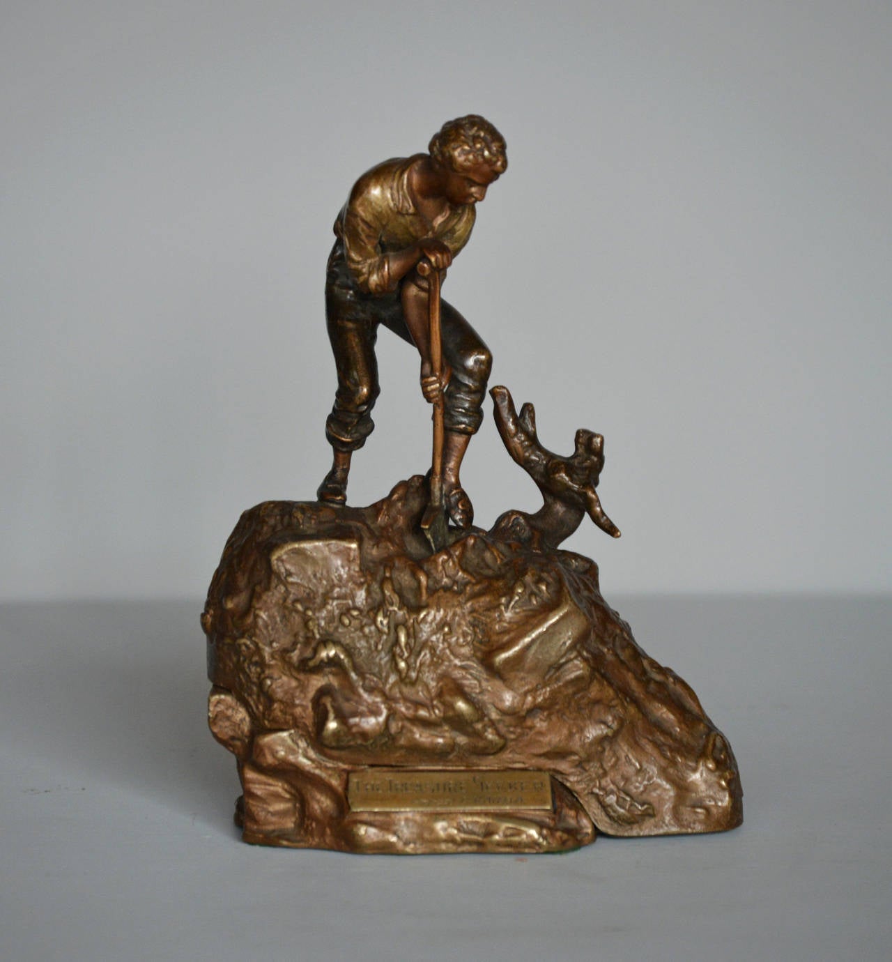 Carl Kauba - The Treasure Seeker, Bronze Sculpture For Sale at 1stdibs