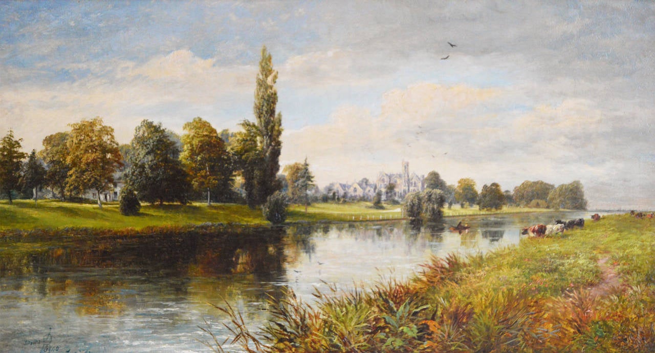 David Payne - On the Trent, oil on canvas at 1stDibs | trentoil, david ...