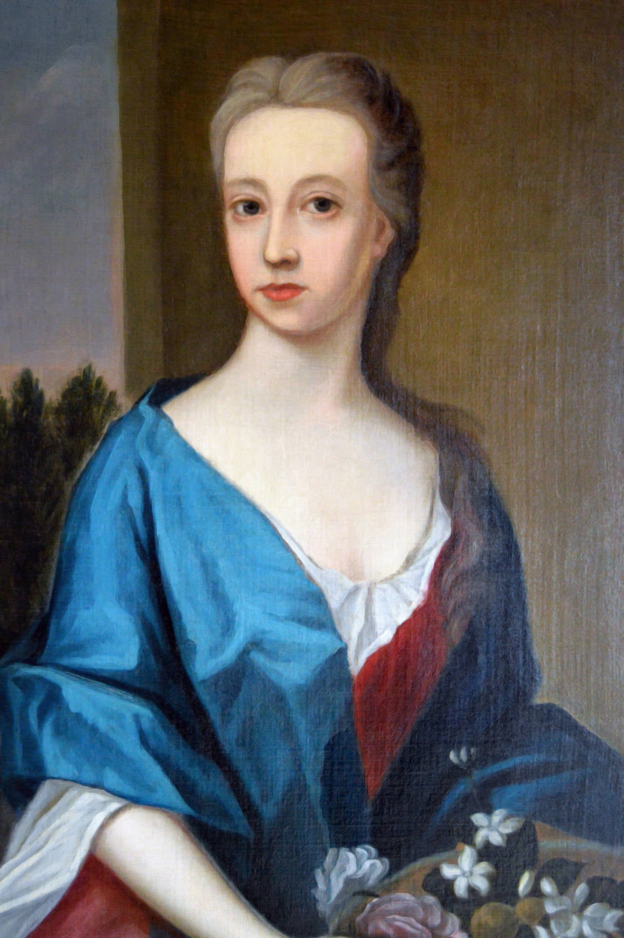 Unknown - Portrait of Miss Amelia Stewart, oil on canvas at 1stDibs