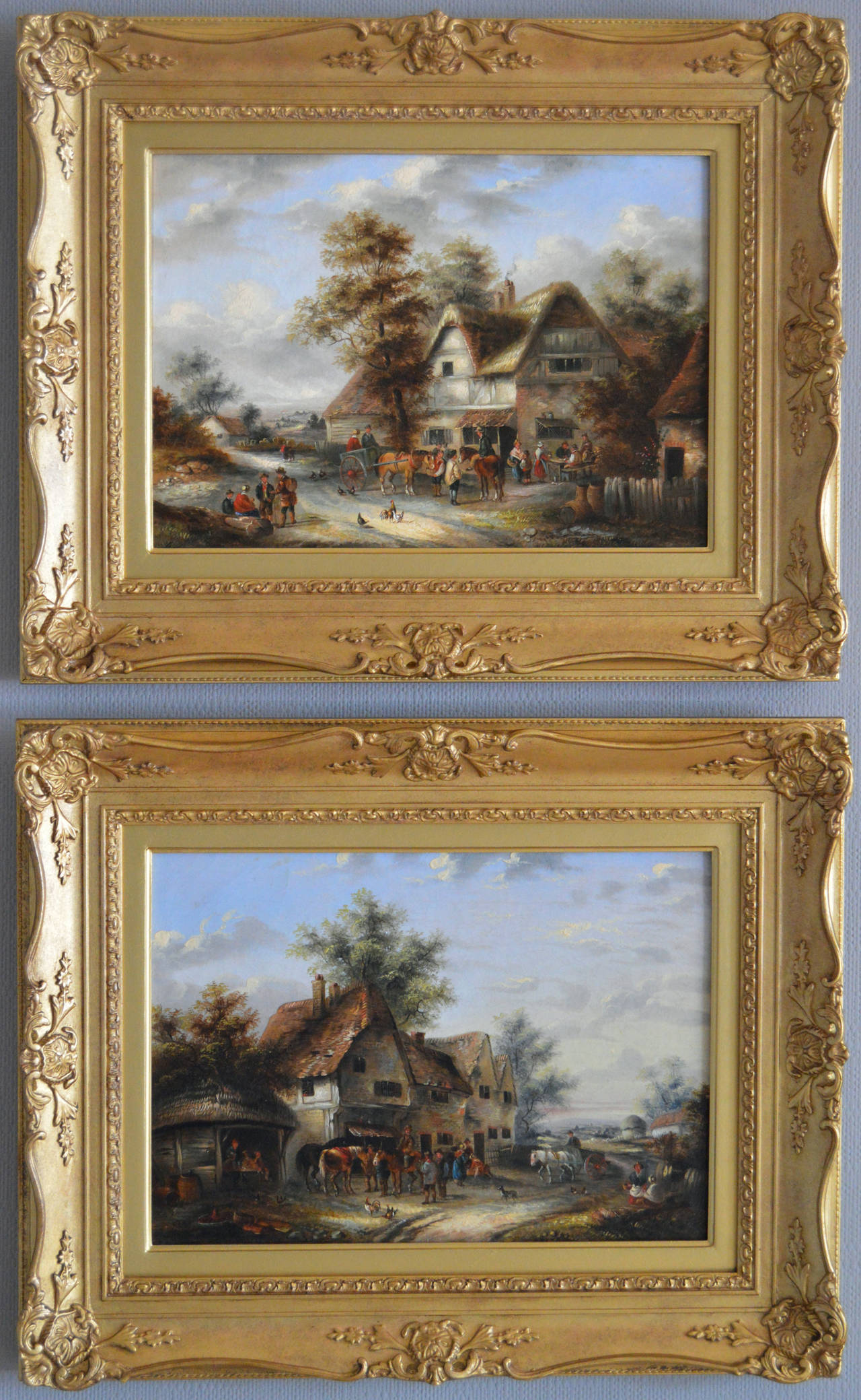 Edward Masters - Village Life, oil on canvas at 1stDibs | edward ...