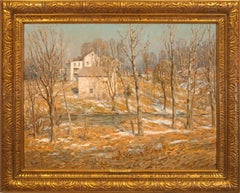 Anthony Springer - Rainy Day in the Village, Vintage Painting of New ...
