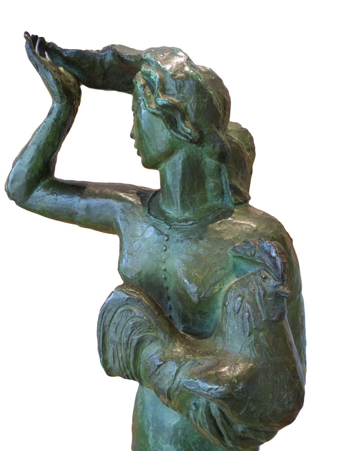 Carl Milles - "Pioneer Woman With Rooster" at 1stDibs | carl the ...