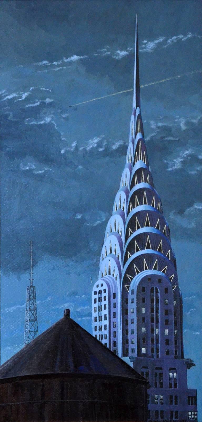 Scott McIntire - The Chrysler at Night For Sale at 1stDibs