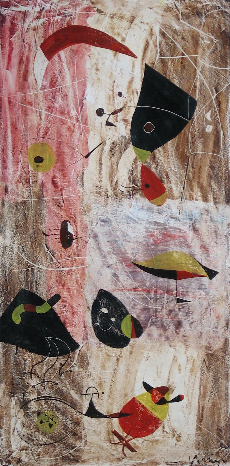 Maurice Verrier - Miro/Klee Style Abstract For Sale at 1stDibs