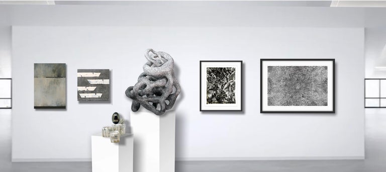 Judi Tavill - NURTURE, organic monochrome ceramic sculpture, gestrual ...
