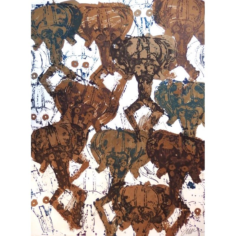 Arman - Le masque à gaz, Gas Mask Hand Signed Lithograph Silkscreen For ...