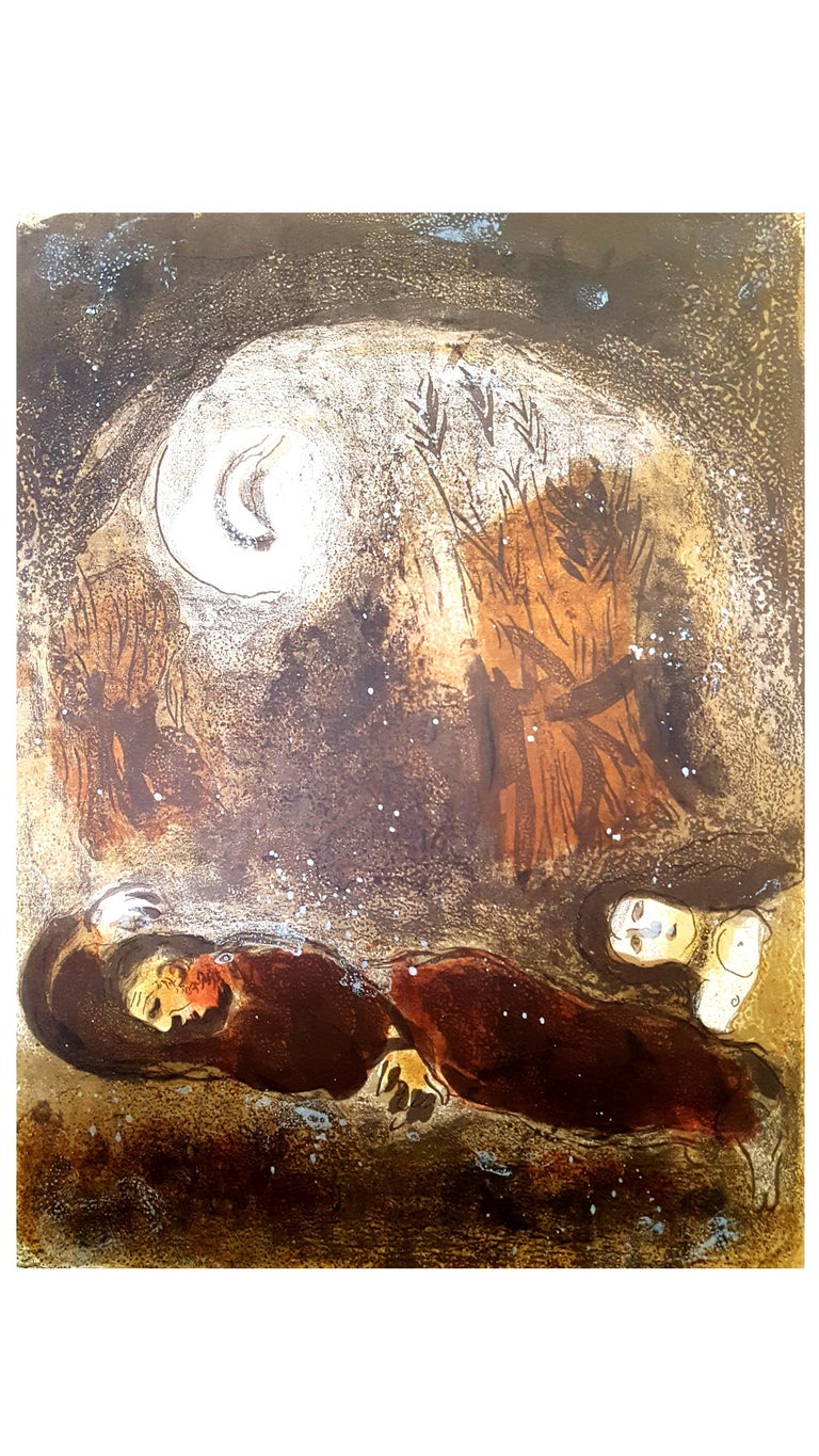 Marc Chagall - Marc Chagall - The Bible - Ruth at the feet of Boaz ...