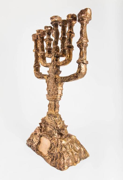 Salvador Dalí­ - Salvador Dali - Monumental Menorah - Bronze Guilded ...