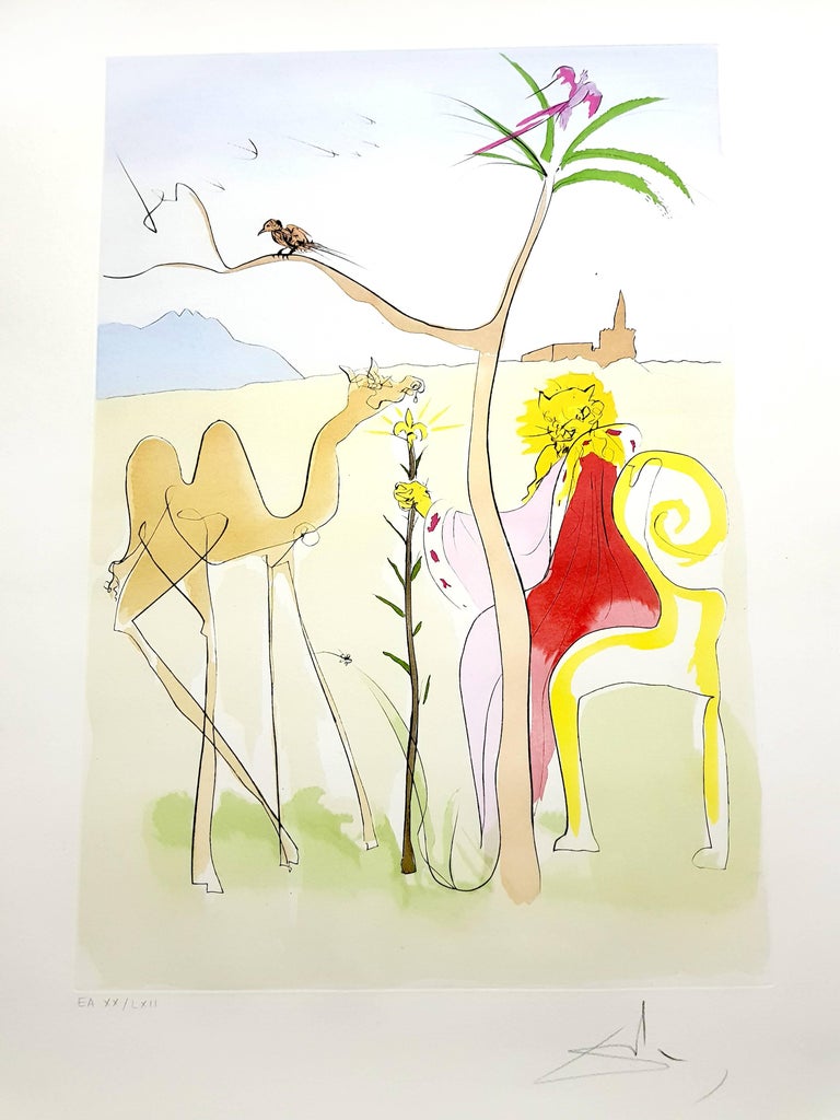 Salvador Dalí­ - Salvador Dali - Lion - Signed Engraving at 1stDibs