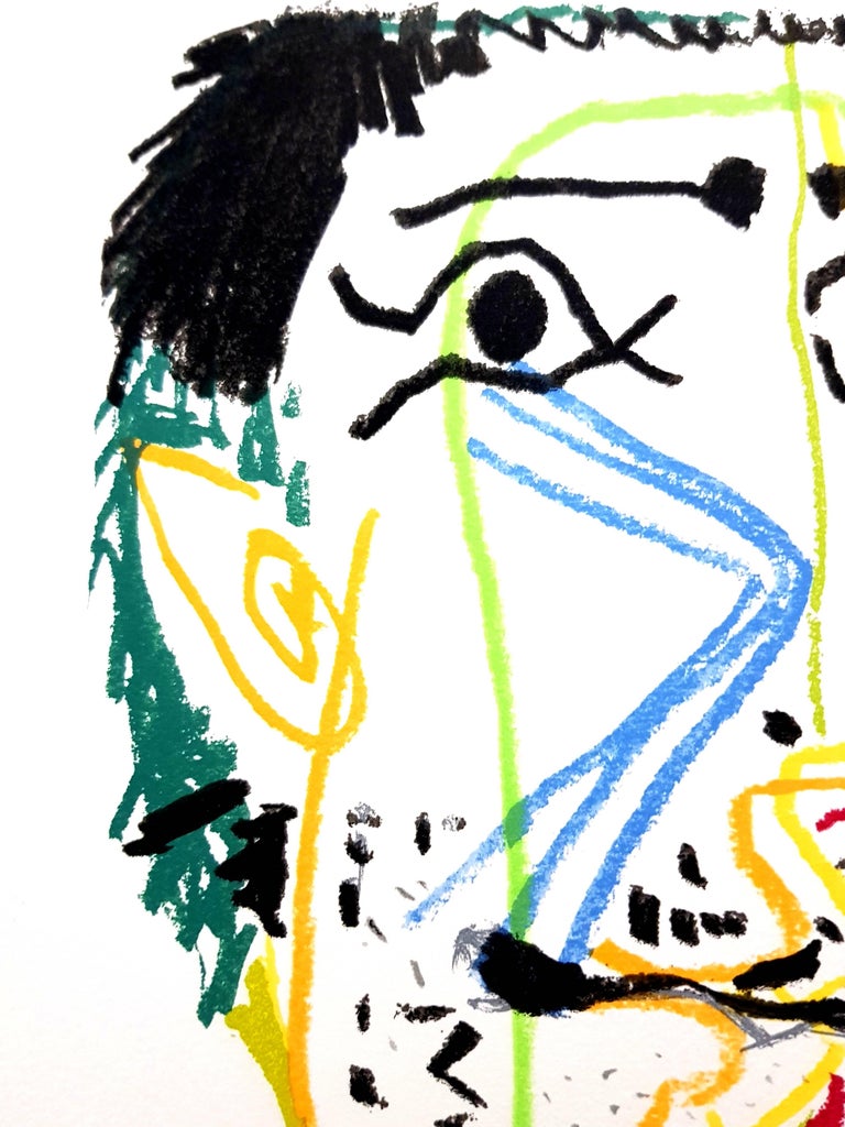 Pablo Picasso - Pablo Picasso - Smoking Man - Original Lithograph at ...