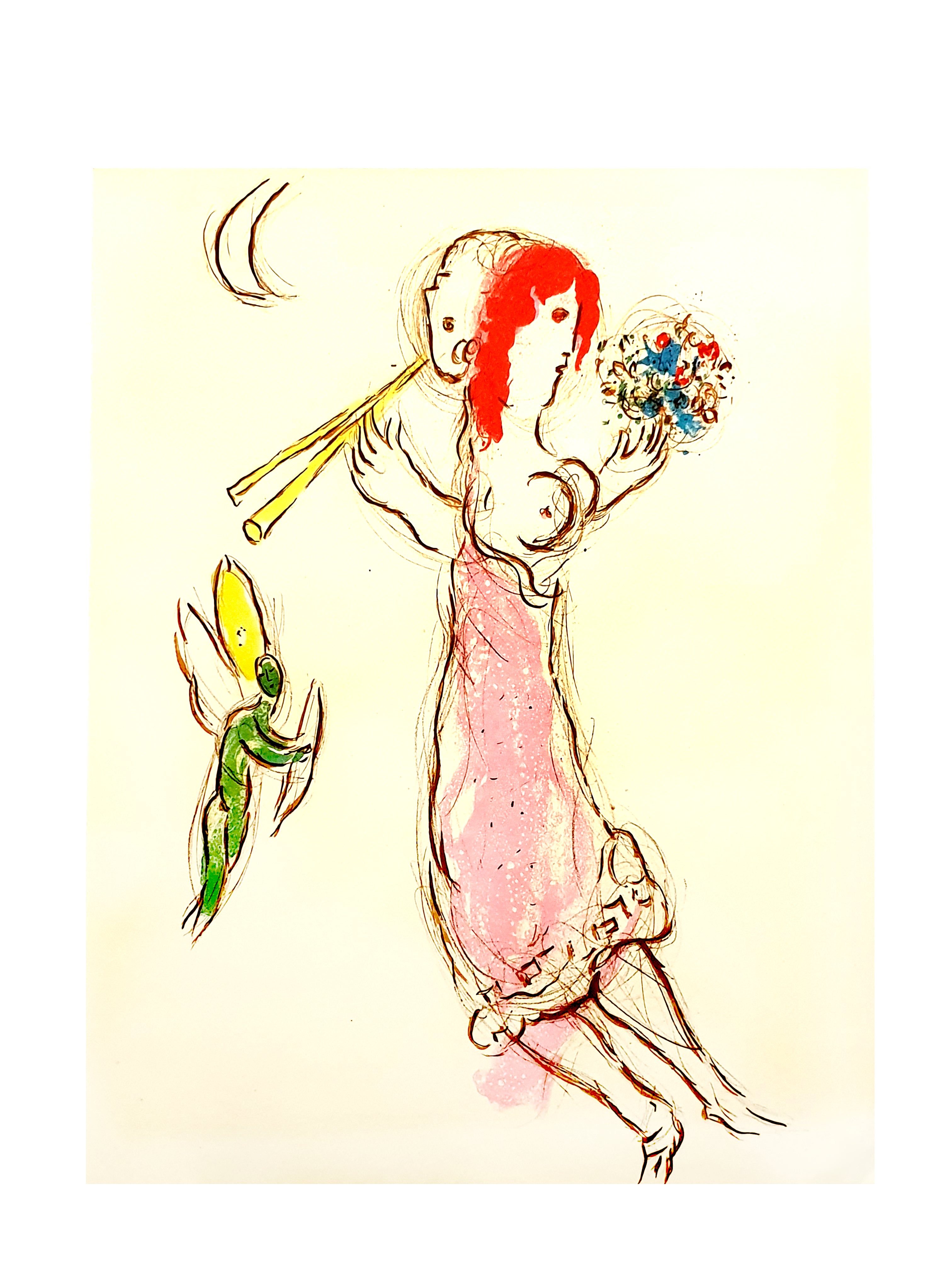 Marc Chagall - The Green Acrobat - Original Lithograph by Marc Chagall ...