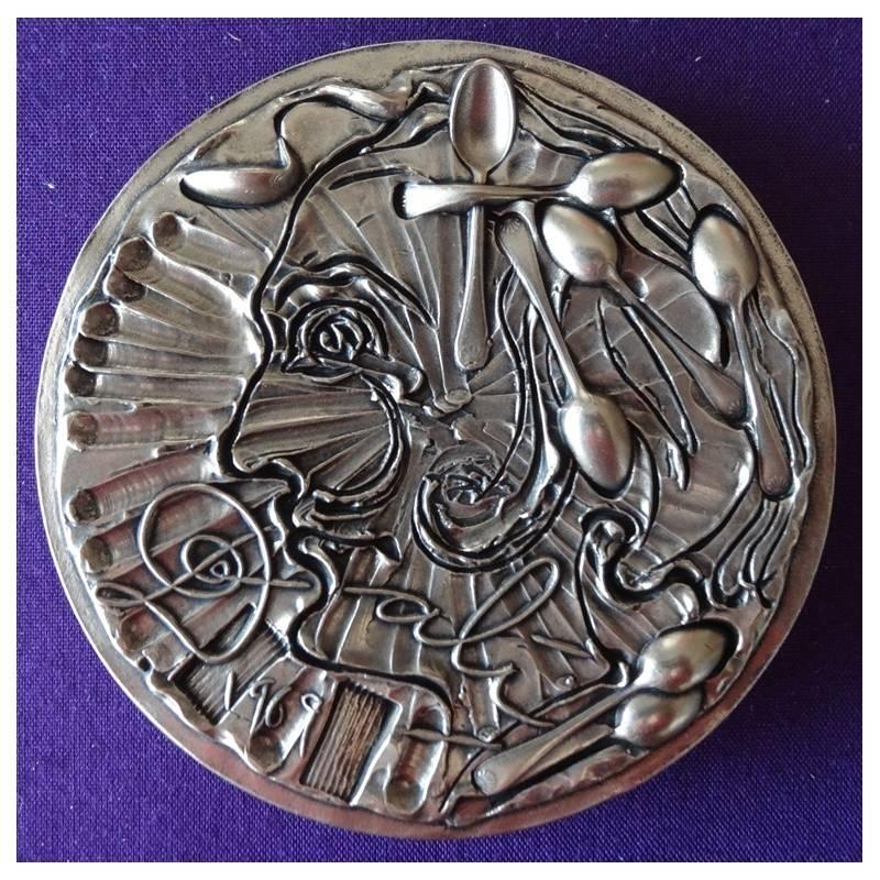 Salvador Dalí - Gala's Diner - Original Bronze Medal at 1stdibs