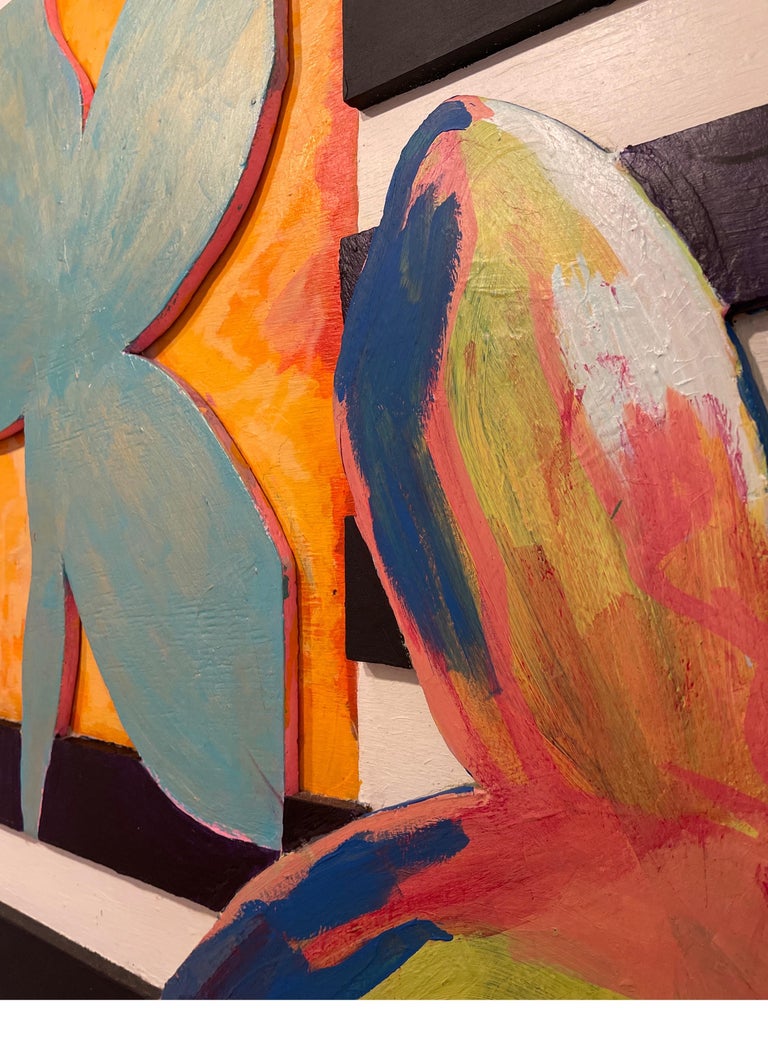 Alysha Marko - Flag 3: Contemporary Abstract Artwork with Wood, Acrylic ...