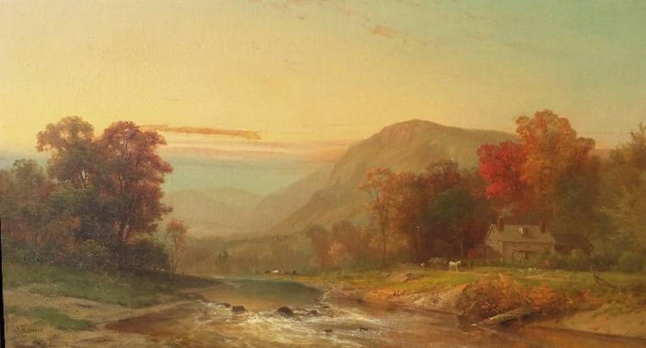 James Sword - Farmhouse by a Stream at 1stDibs