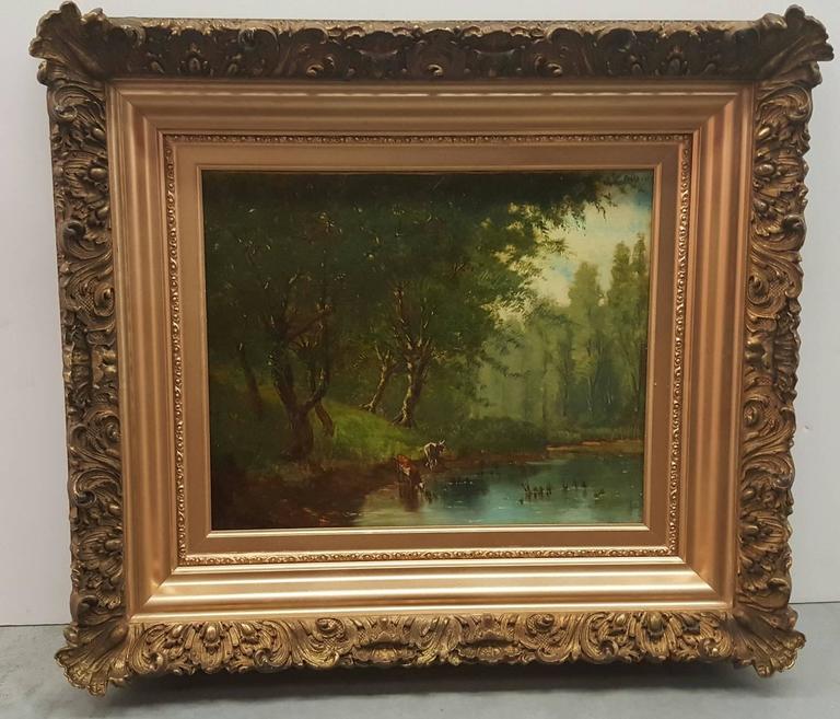 George Clough - Landscape by a Stream For Sale at 1stDibs