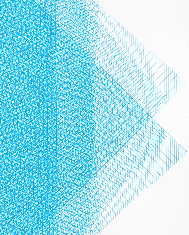 Sara Eichner - Sara Eichner, 16 Layers Blue, 2015, Ink, Rag Paper, Pen ...