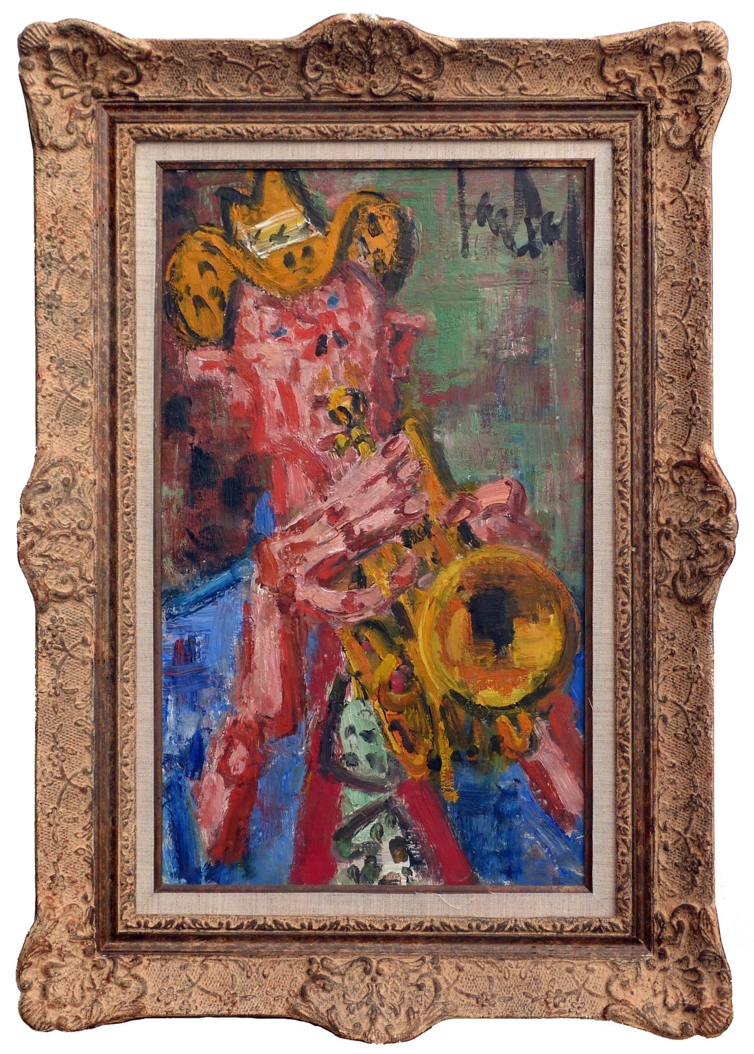 Gen Paul - Selfportrait at the trumpet For Sale at 1stDibs