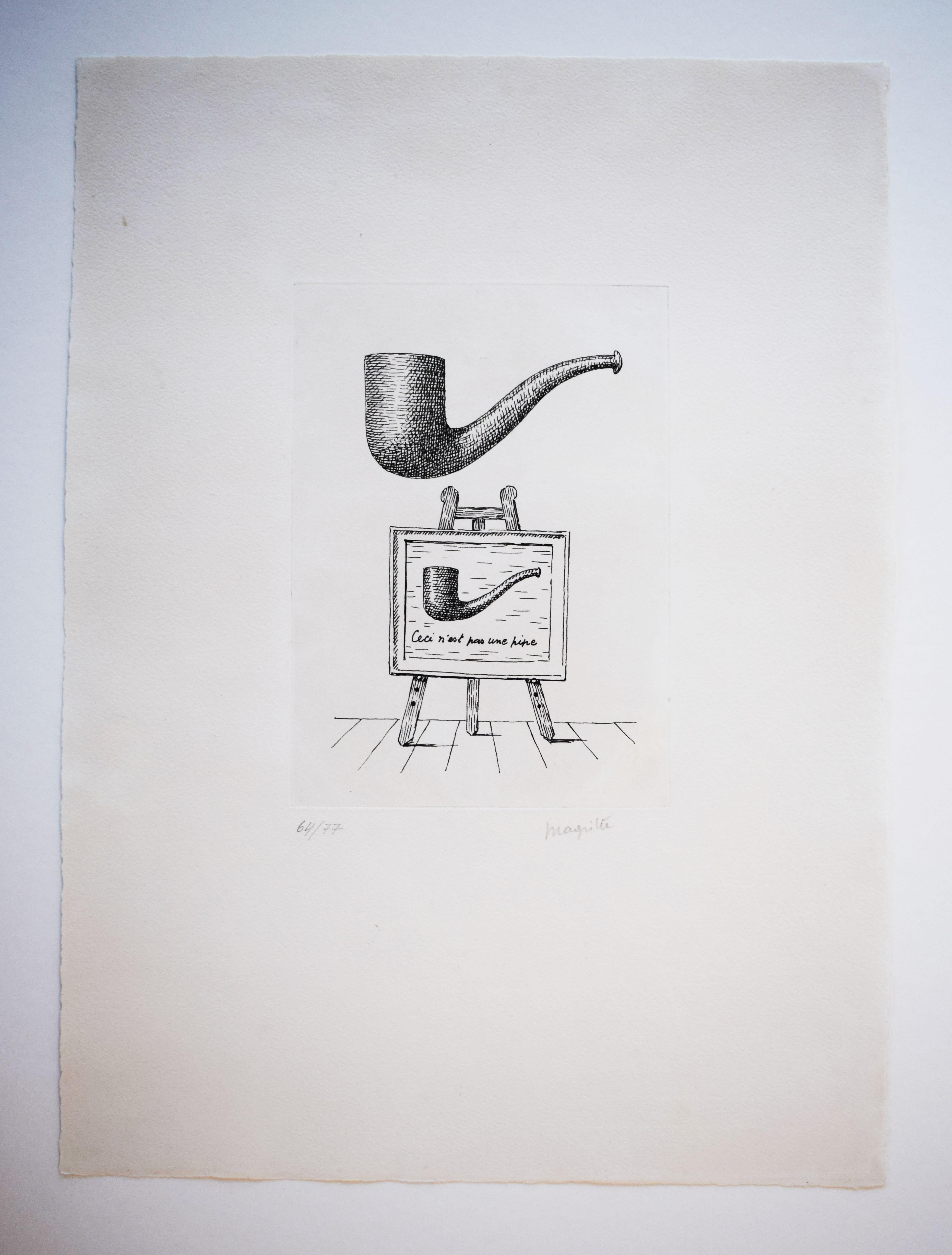 René Magritte - This is not a Pipe – the two Mysteries, from: Dawn of ...