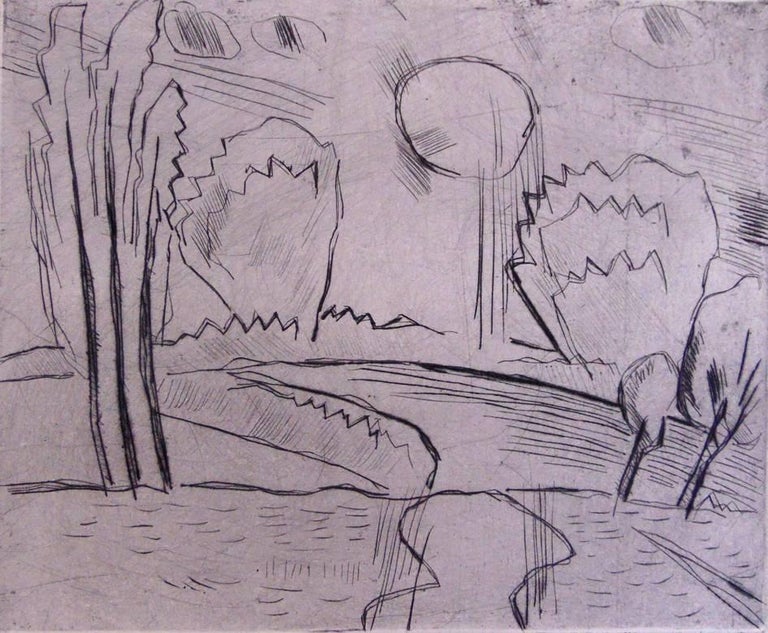 Karl Schmidt-Rottluff - Landscape with Sun I Landschaft mit Sonne For ...