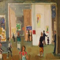 Rene Brochard - Faces de Jazz, New Orleans, Painting For Sale at 1stdibs