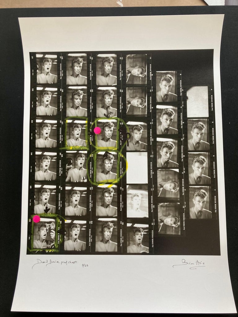Brian Aris - David Bowie 1991 contact sheet by Brian Aris For Sale at ...