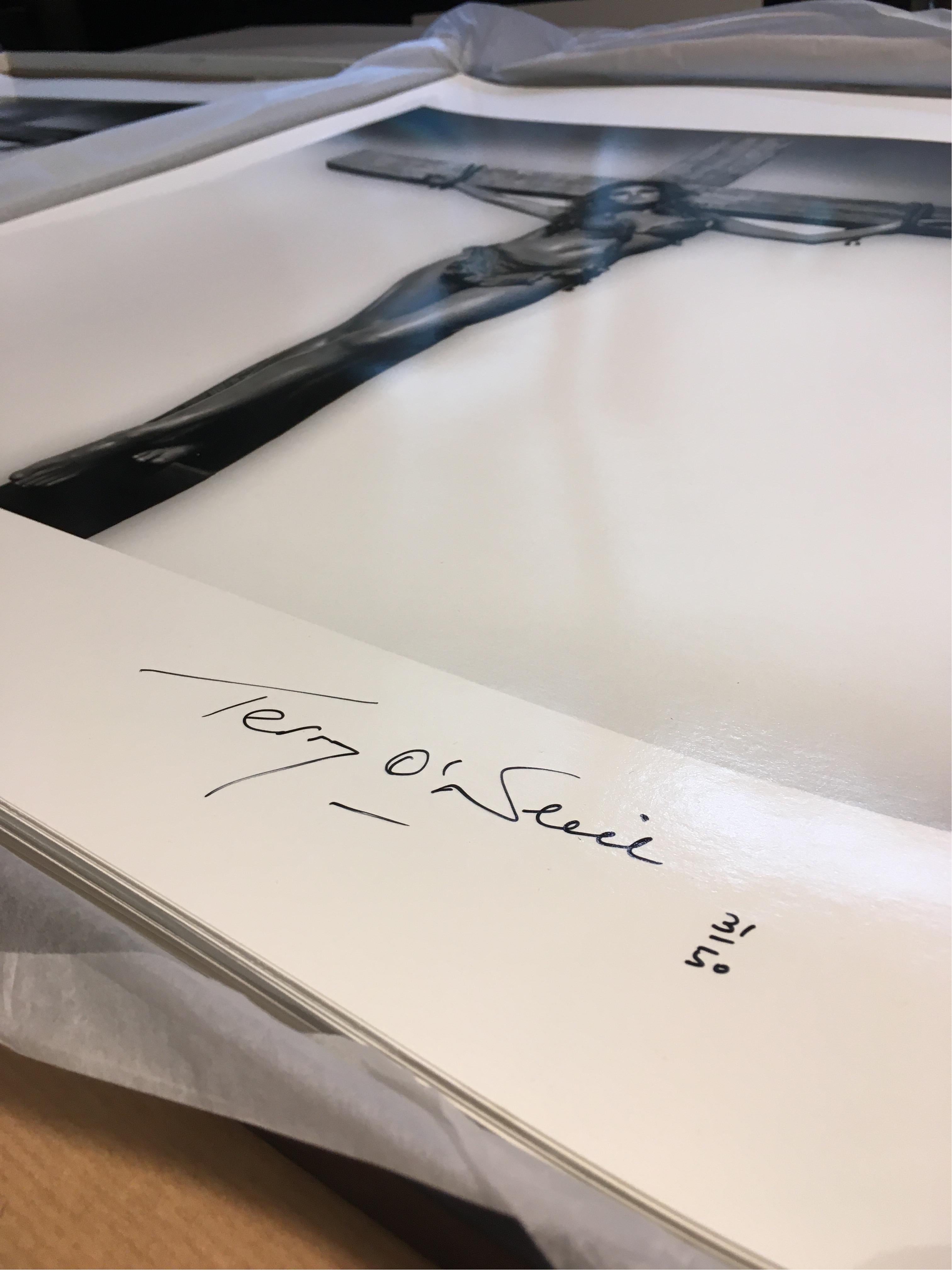 Terry O'Neill - Co-signed Raquel Welch on the cross by Terry O'Neill ...
