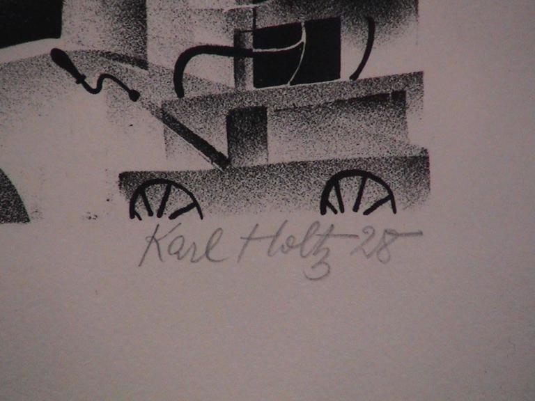 Karl Holtz - Karl Holtz Lithograph "Prag" ( Prague ), 1928 at 1stDibs