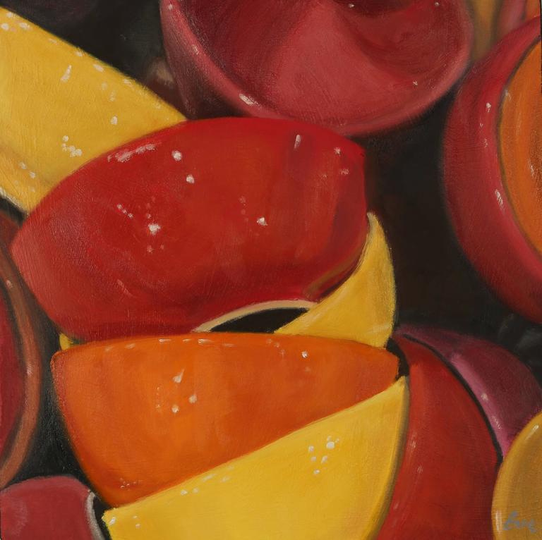 Eve Plumb Fishs Eddy Small Jewel Warm Painting For Sale At 1stdibs