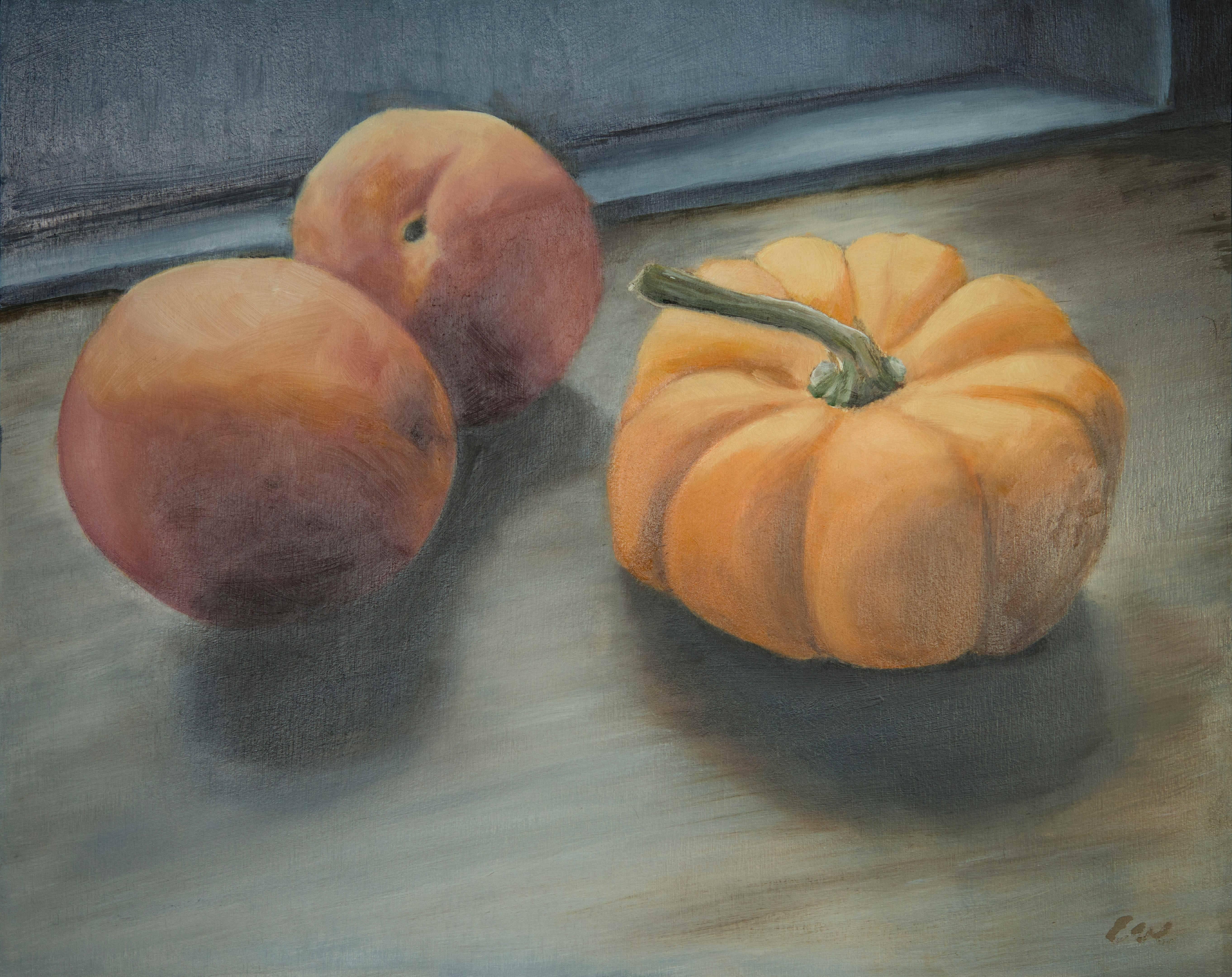 Lilly Martin Spencer - Still Life with Peaches For Sale at 1stDibs