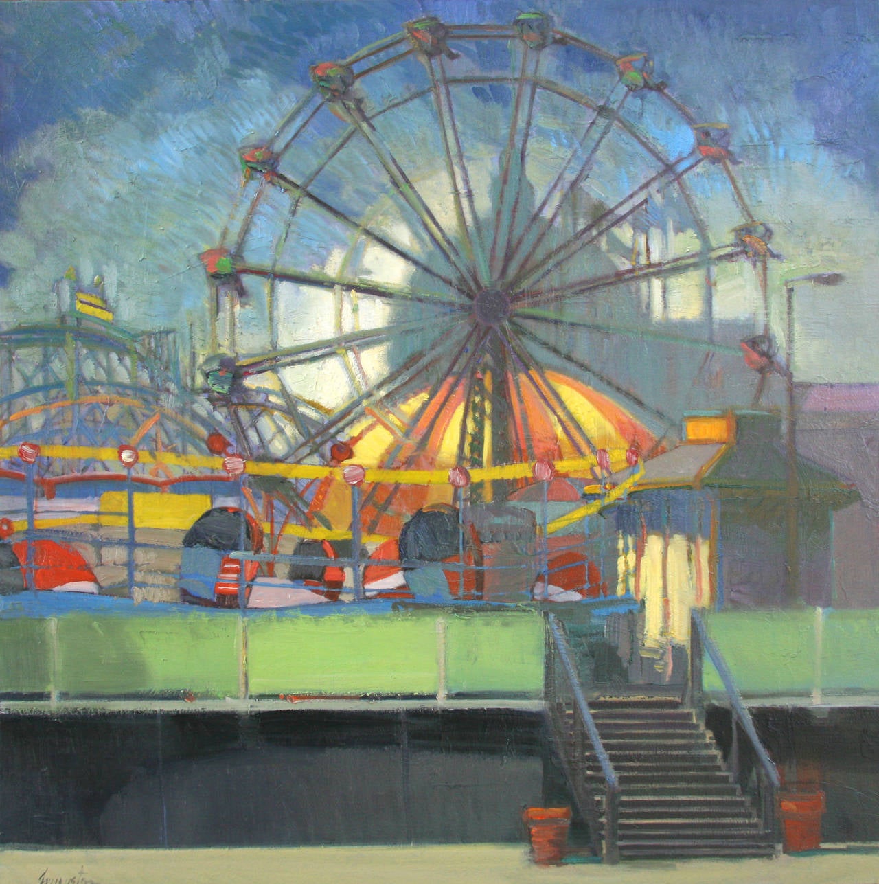 Francis Livingston - Giant Spinner, Painting For Sale at 1stdibs
