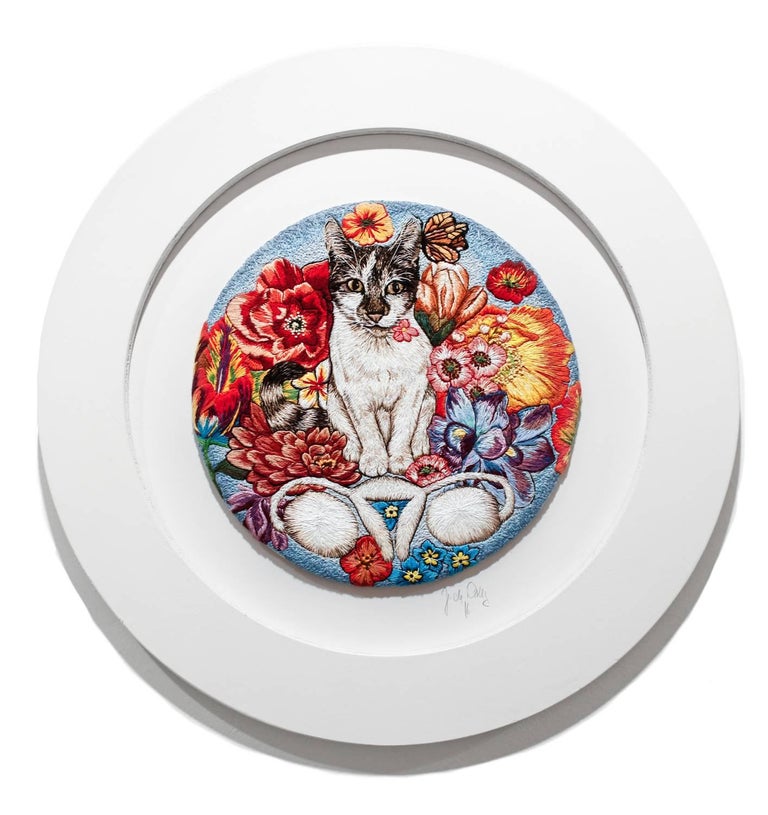 Jess de Wahls - Meovaries, hand-embroidery For Sale at 1stDibs