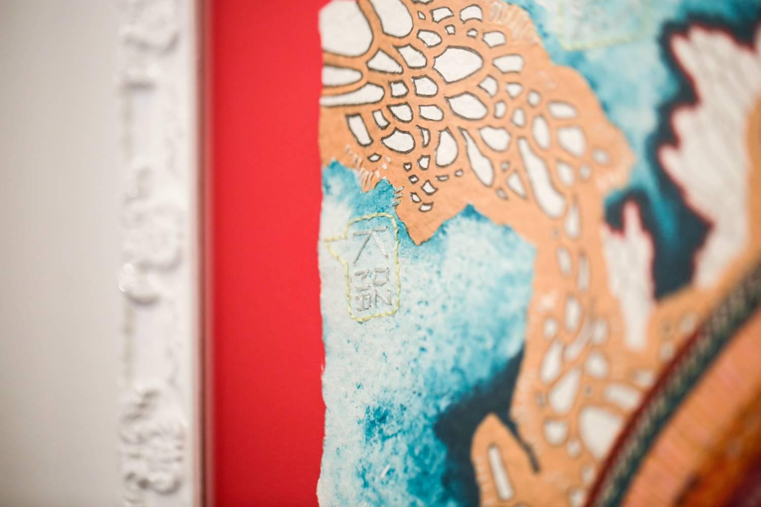 Kelly Kozma - "Rosy", original mixed media embroidery For Sale at ...
