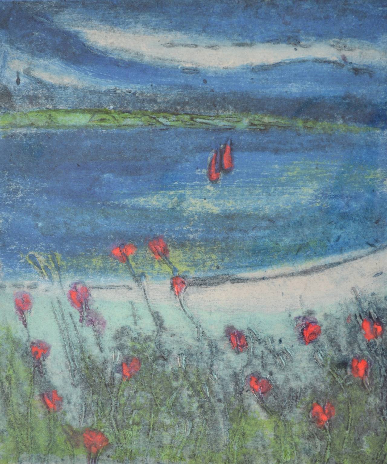Ian Laurie - Poppies By The Sea at 1stDibs
