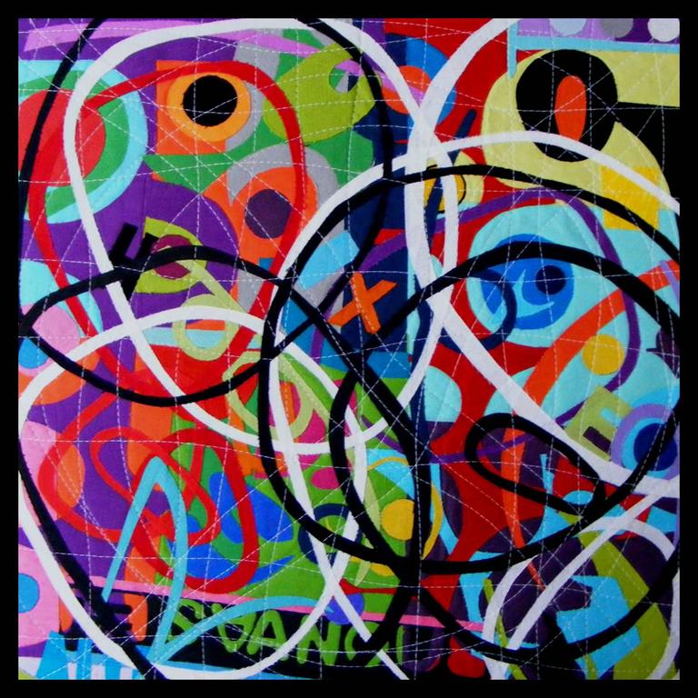 Bethan Ash - Any Colour U Like. Contemporary Quilt For Sale at 1stDibs