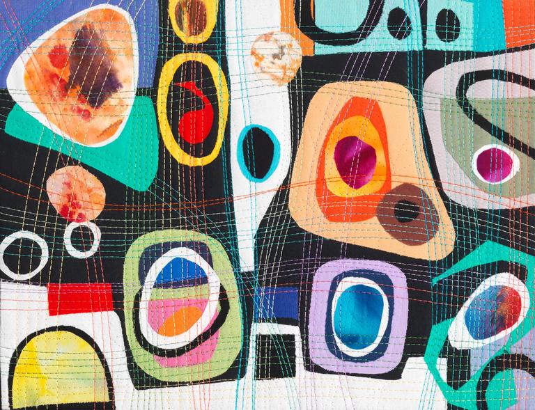 Bethan Ash - Urban Landscape, Contemporary Quilt For Sale at 1stDibs