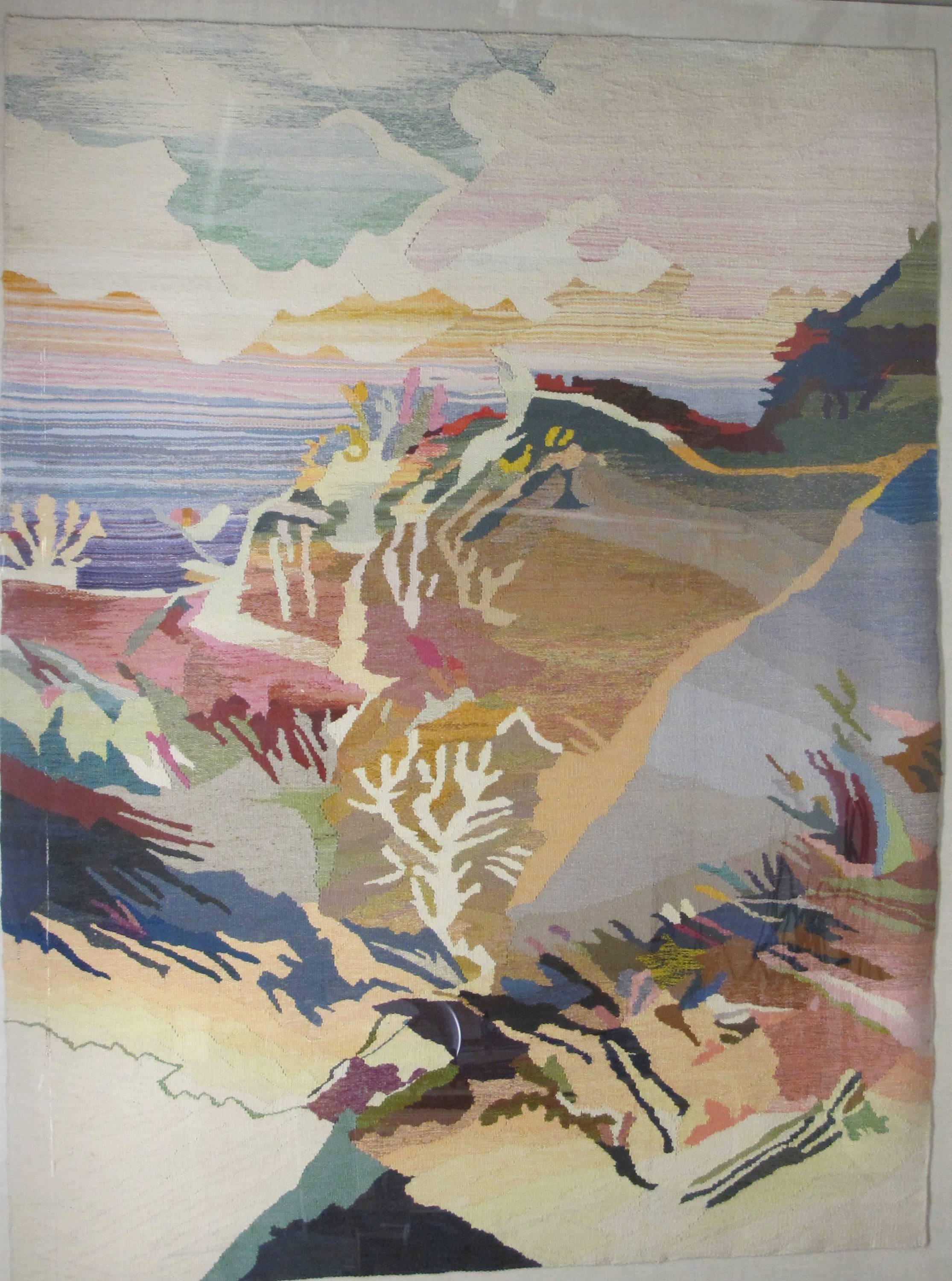 Michelle Lester - Summer Walk, tapestry, wool, silk, landscape soft ...