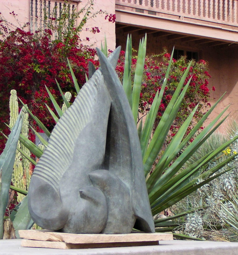 Kirk Tatom - Wing To Wing, Kirk Tatom, bronze sculpture, two birds ...