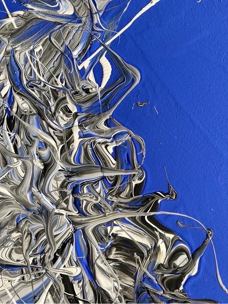 Iñaki Moreno - ABSTRACT Art. Blue color. Untitled by Spanish Artist Iñaki Moreno. 2023 For Sale ...