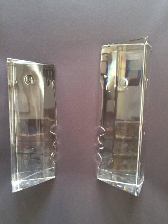 Robert Rigot - Pair of Baccarat Face Sculptures at 1stDibs