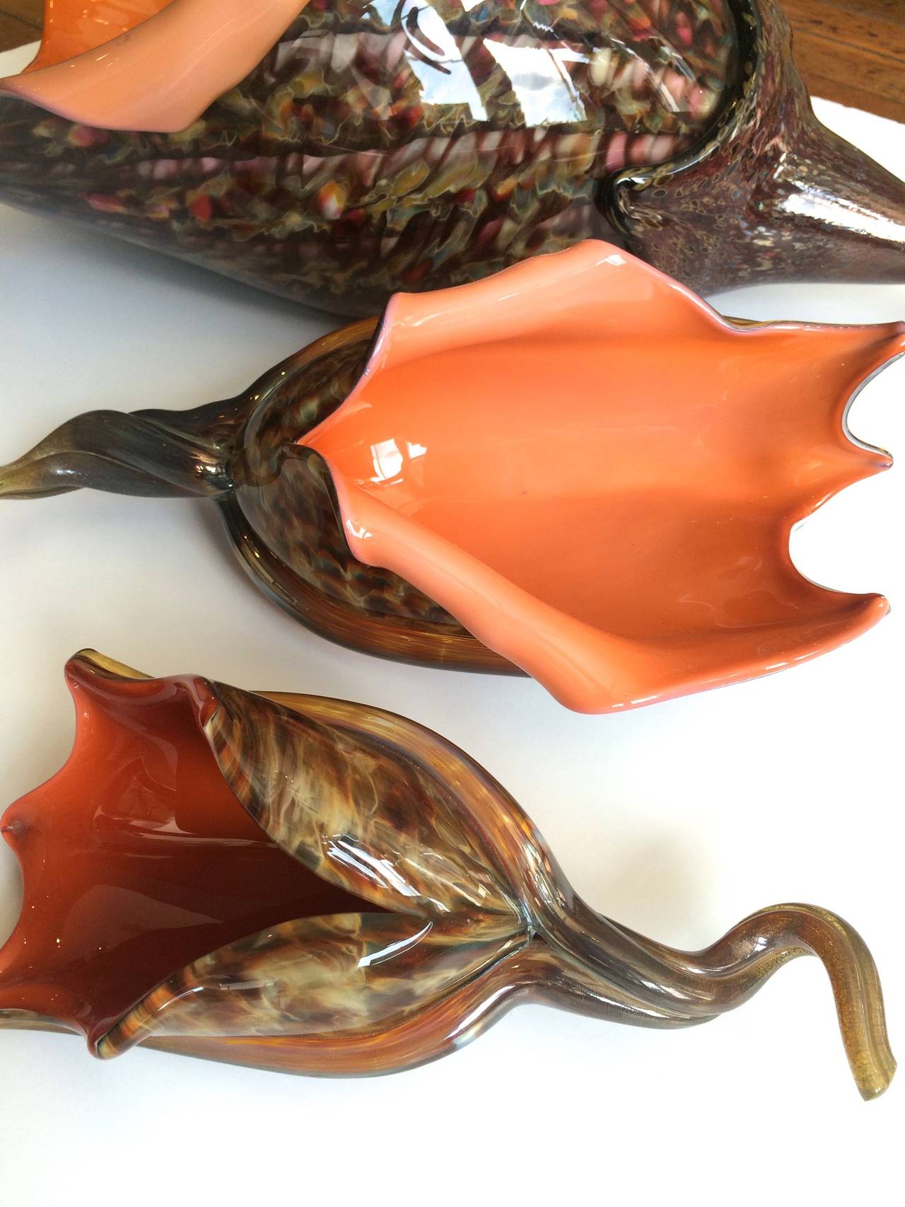 John Leighton - Art Glass Pumpkin Flowers Set at 1stDibs | john ...