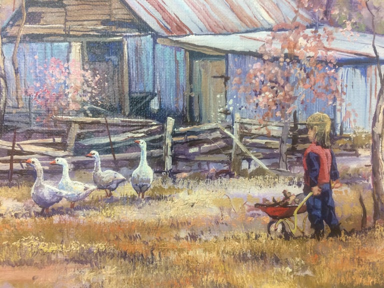 David Beard - Landscape with Barn For Sale at 1stDibs