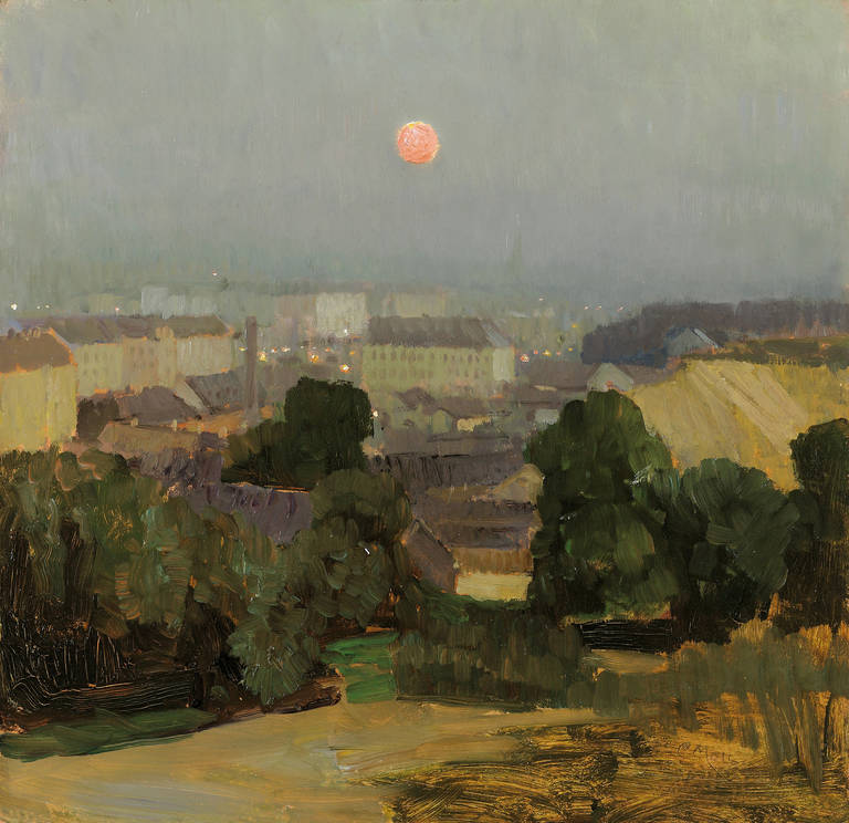 Carl Moll - Heiligenstadt at Full Moon, 1906-10 For Sale at 1stDibs