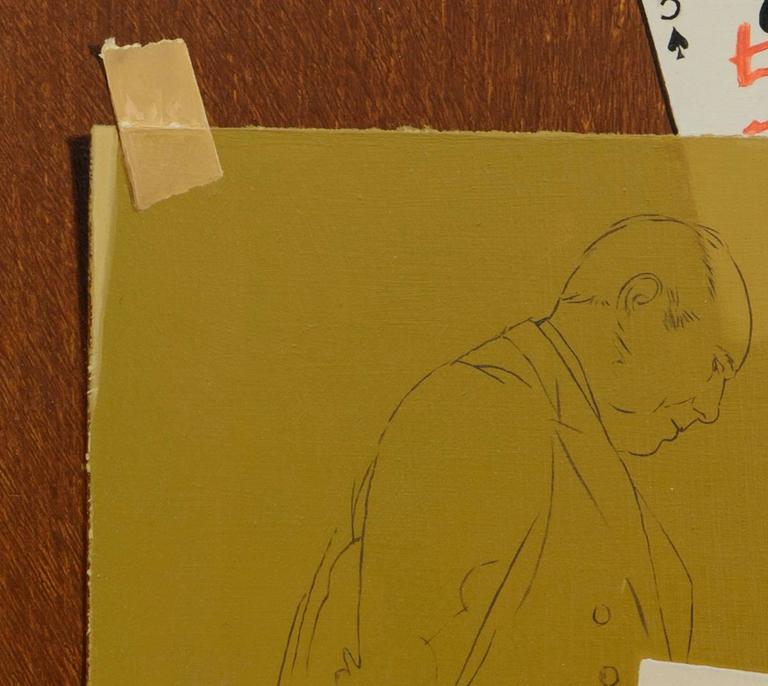 Mark Stock - Laurel and Hardy, Bulter in Love tromp l'oeil painting For ...