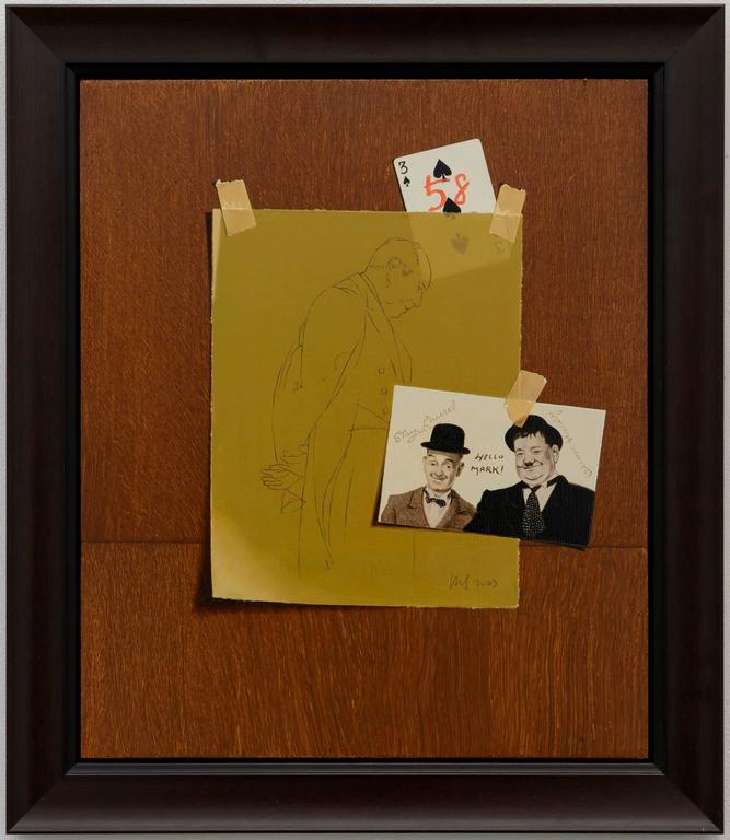 Mark Stock - Laurel and Hardy, Bulter in Love tromp l'oeil painting For ...