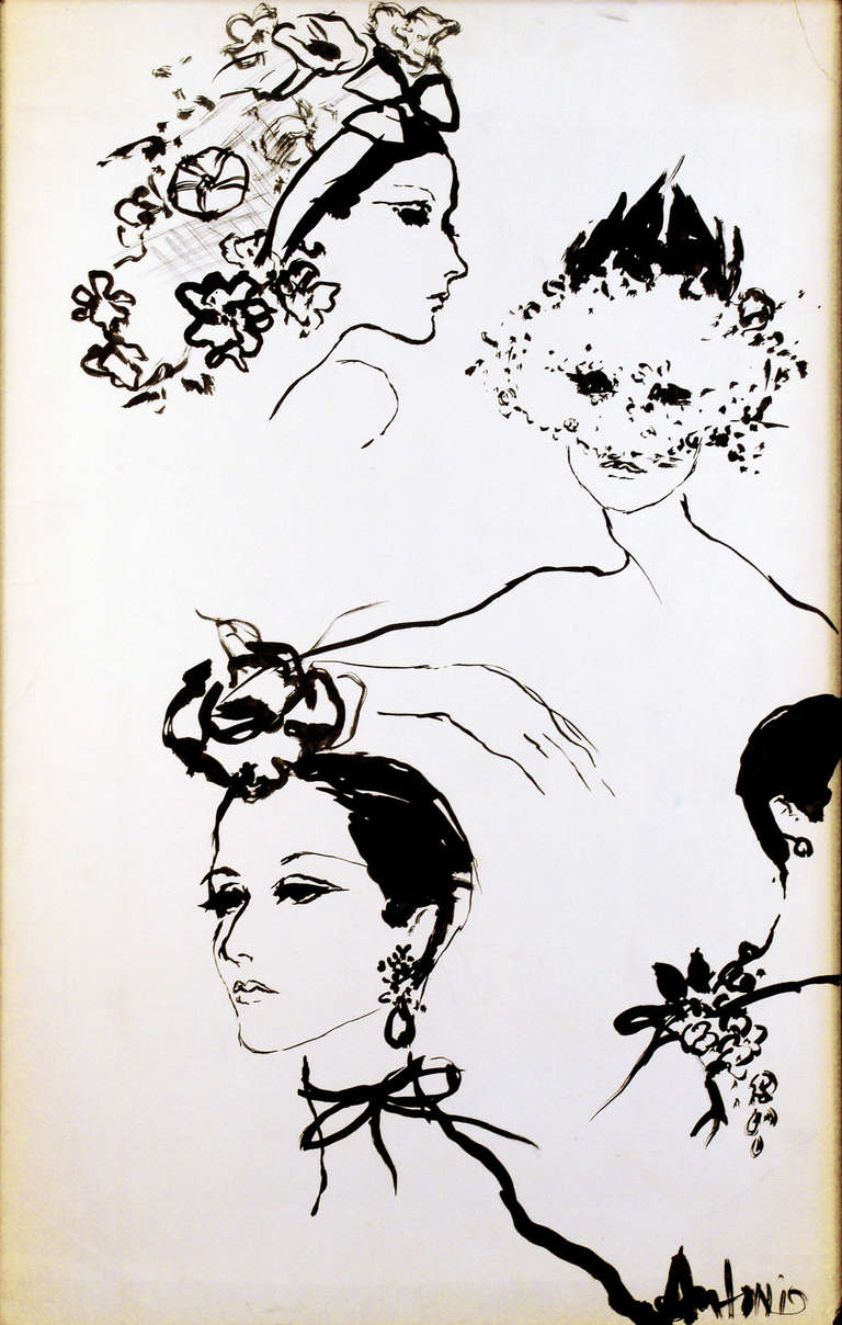 Antonio Lopez - DOUBLE SIDED DRAWING Charles James, Bill Cunningham’s ...