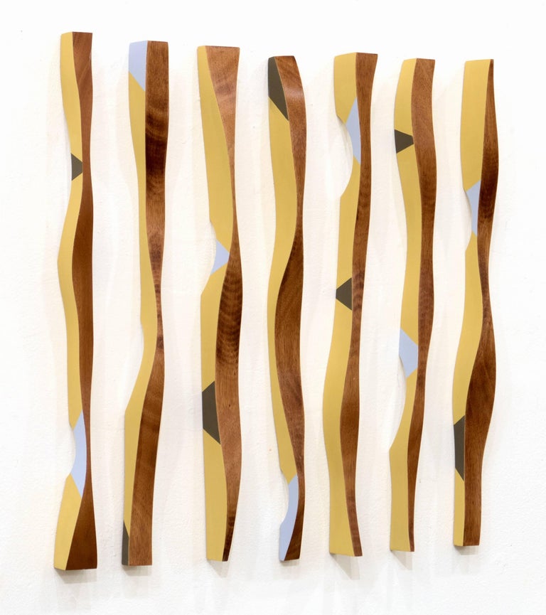 Pascal Pierme - Mid Century style Wood sculpture, Mural Installation ...