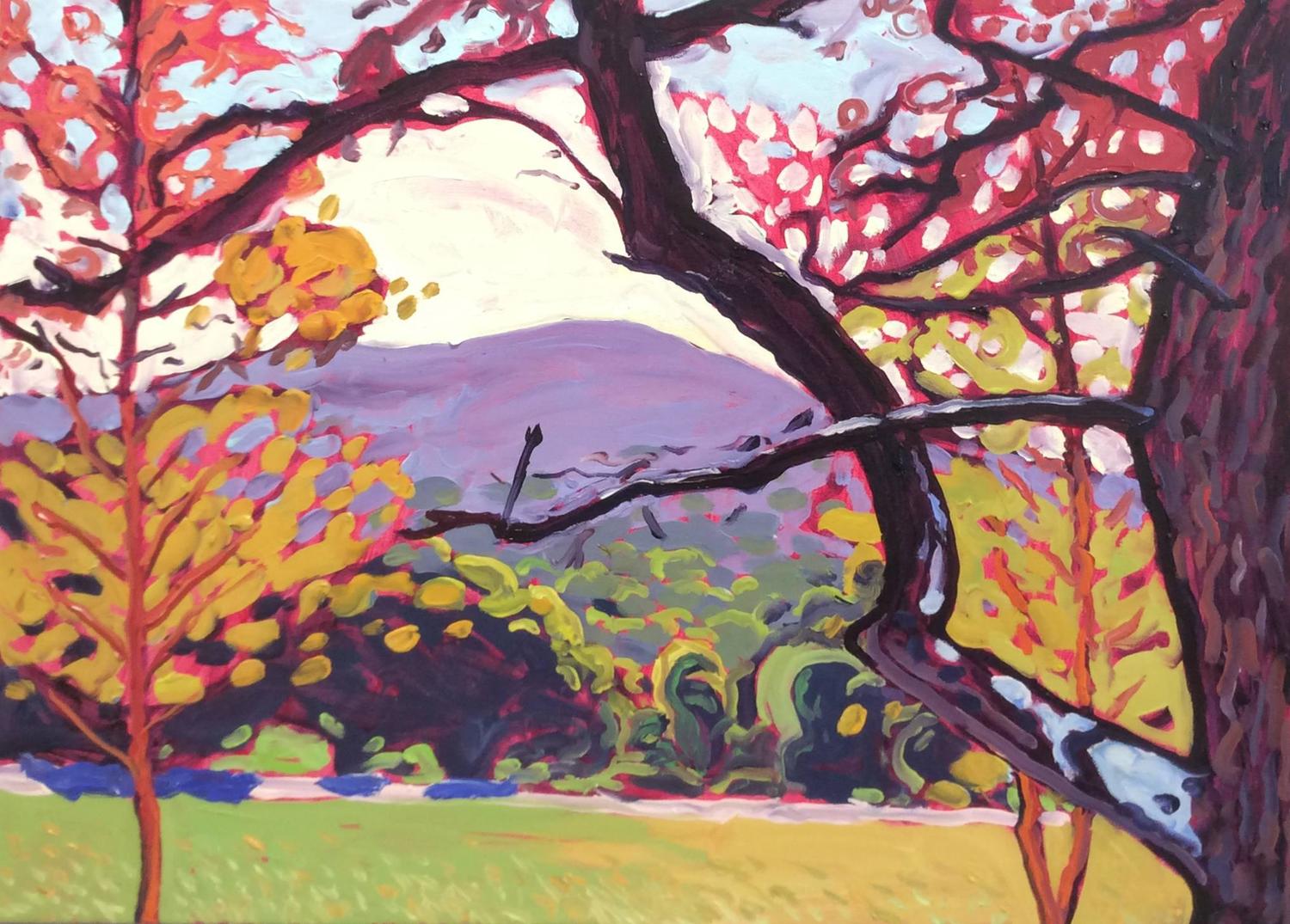 Dan Rupe - The Great Lawn, Olana (Colorful Fauvist Style Hudson Valley ...