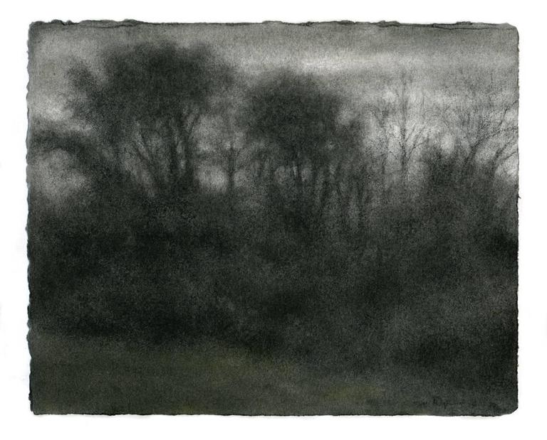Sue Bryan - Rural Road 7 (Realistic Black and White Charcoal Drawing of ...